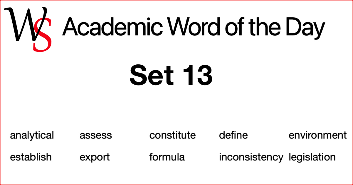 Academic Word of the Day - Set 13 | Writing Support
