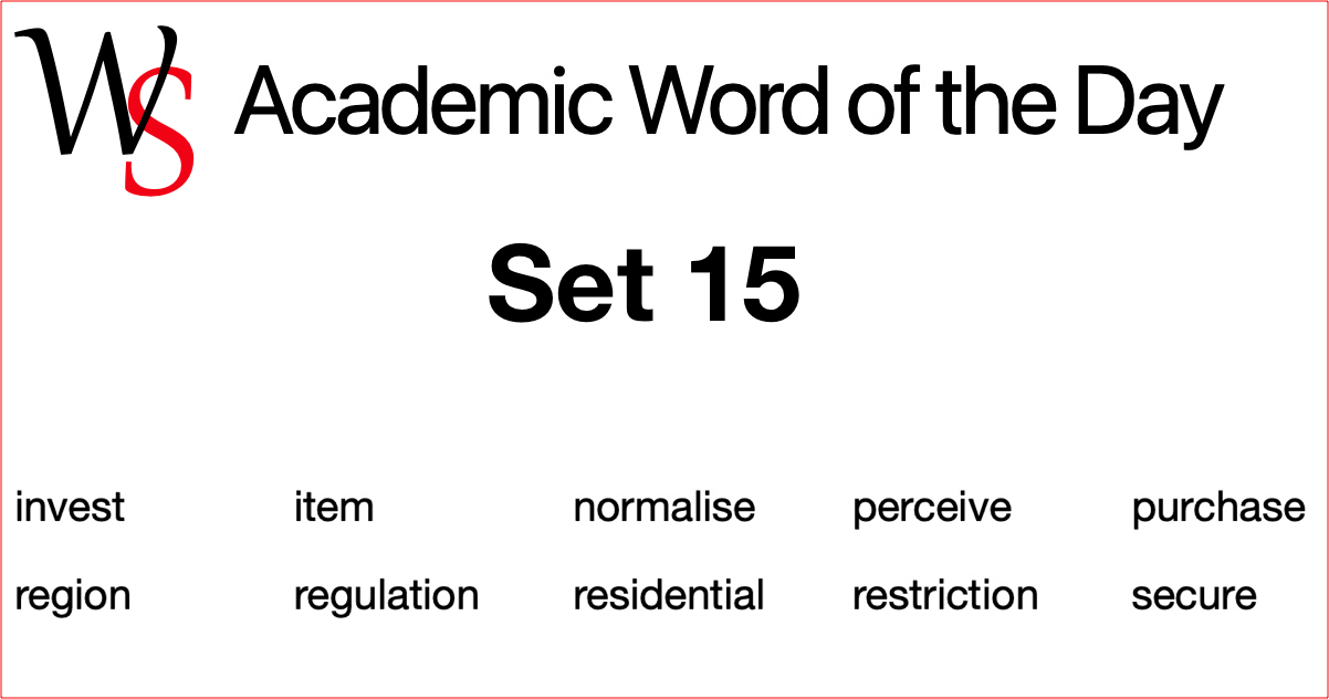 Academic Word of the Day - Set 15 | Writing Support