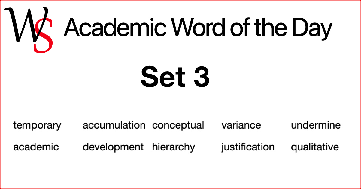 Academic Word of the Day - Set 3 | Writing Support