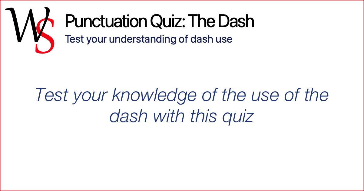 Dash Punctuation