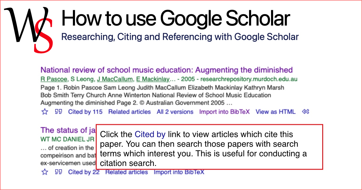 Google Scholar | Writing Support
