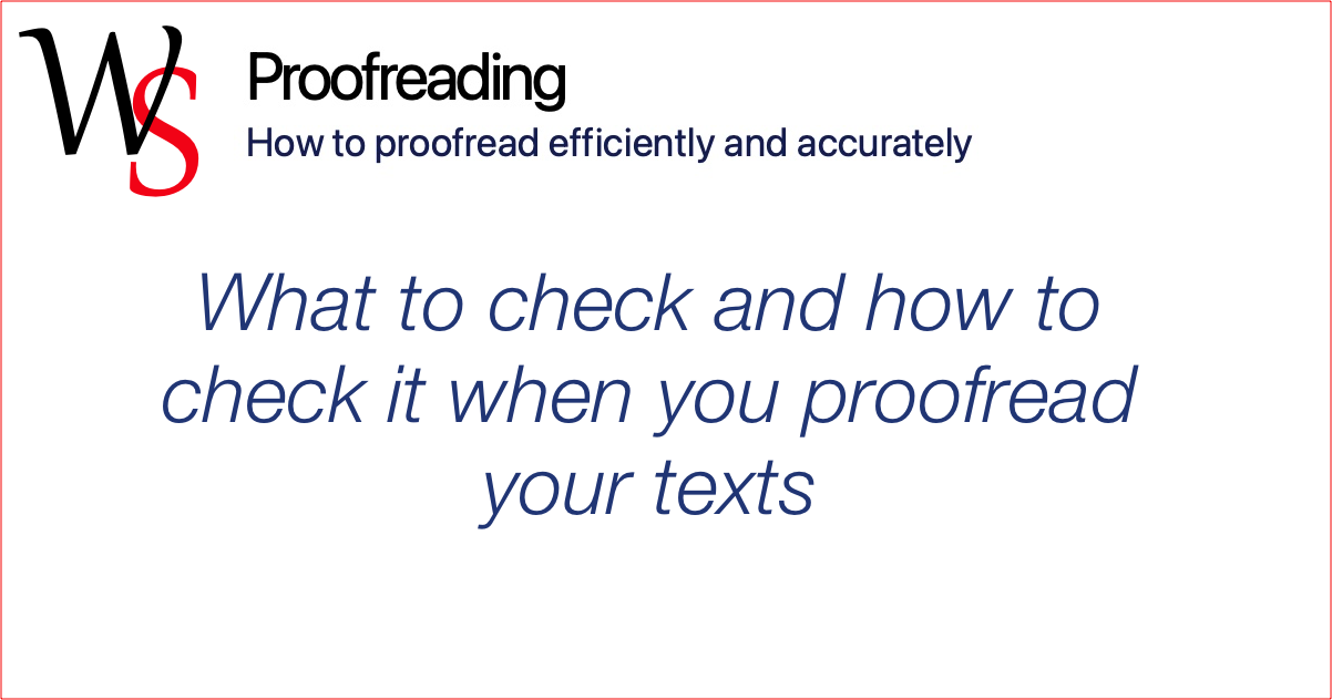 Proofreading | Writing Support